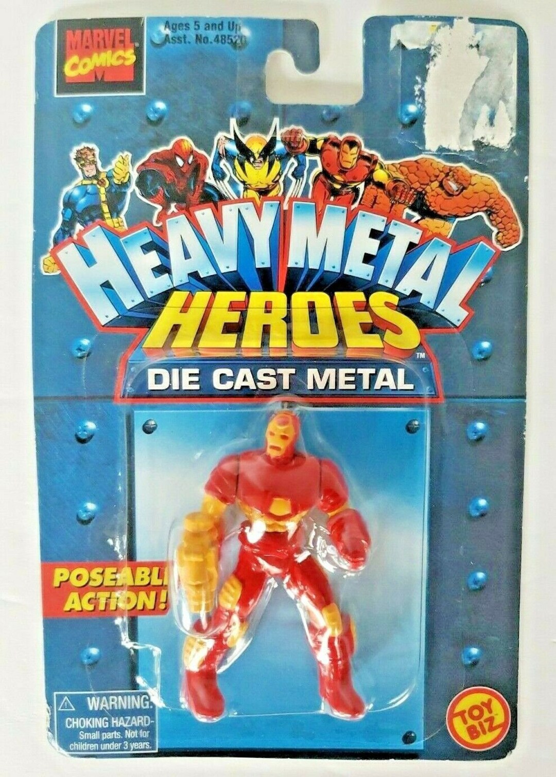 1997 Marvel Comics Toy Biz Heavy Metal Heroes Iron Man Die Cast Figure ...