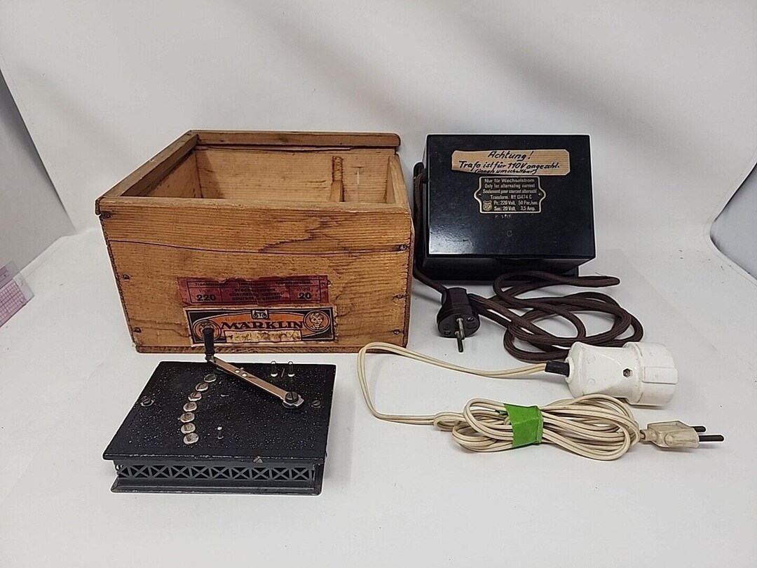 Antique Marklin Trains Transformer Power Supply Pri - 220V Sec - 20v ...
