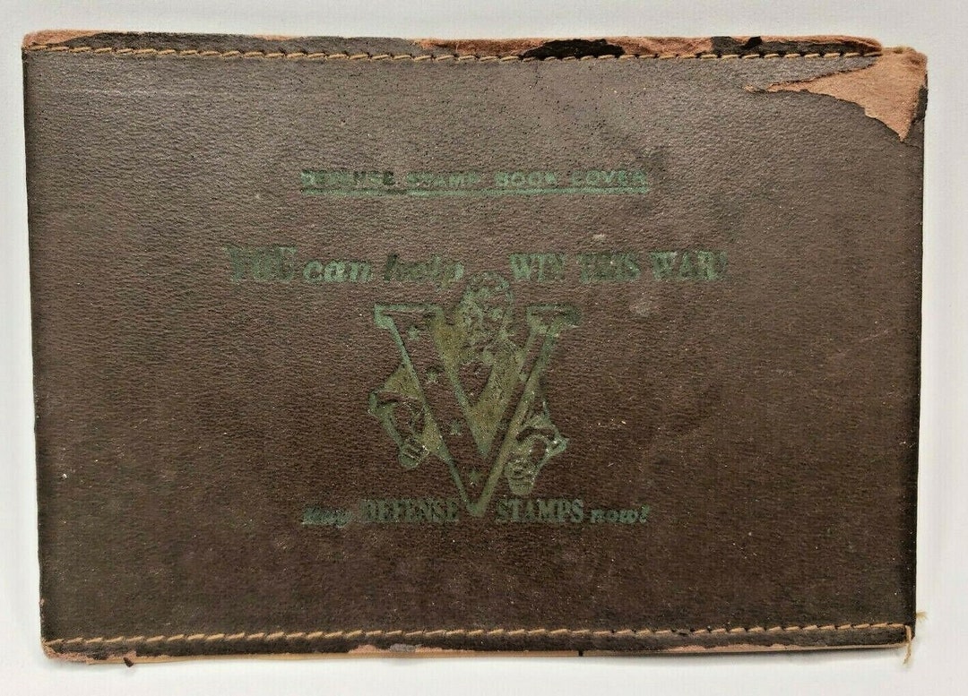 Vintage Defense Stamp Book Cover/wallet Brown Faux Leather - Etsy