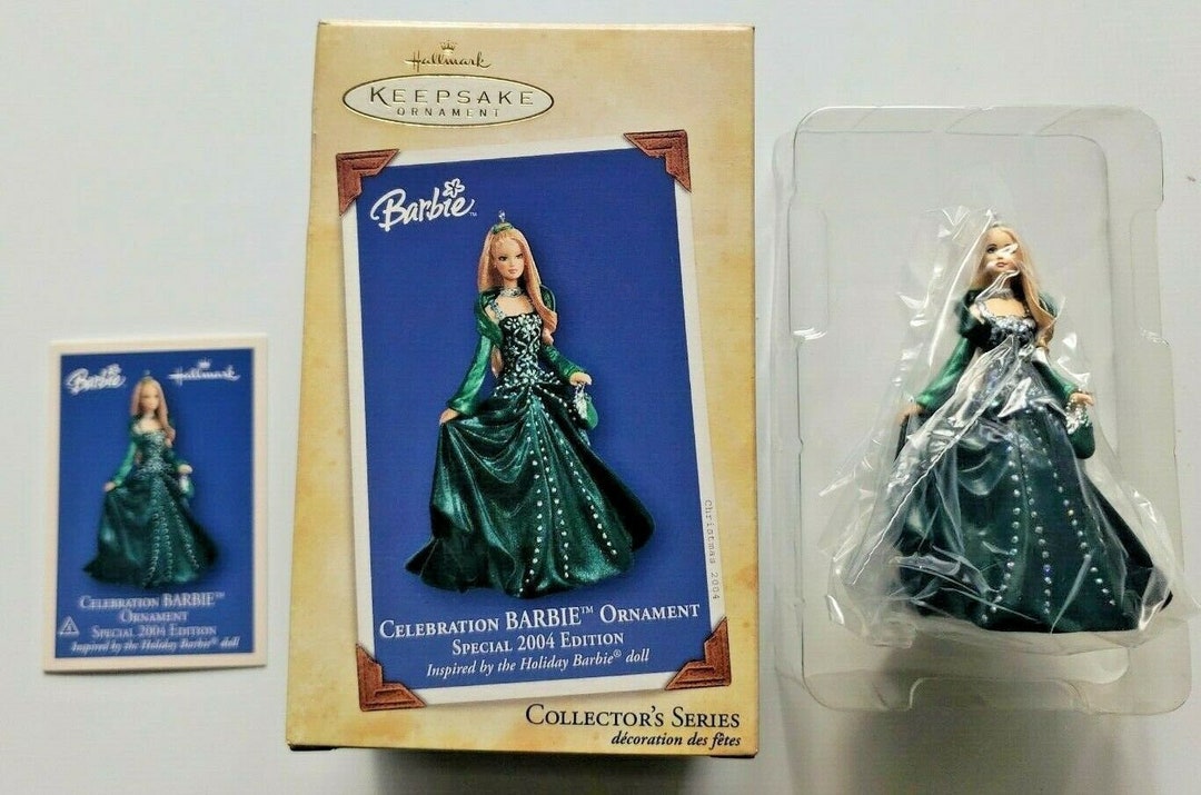 2004 Hallmark Celebration Holiday Barbie 5th in Series Ornament U110 ...
