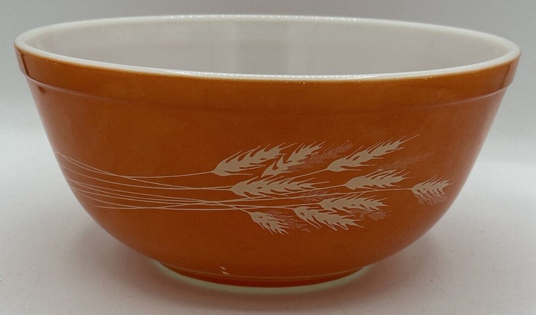 Vintage Pyrex Autumn Harvest Wheat Orange Mixing Bowl 403 SKU U221 - Etsy