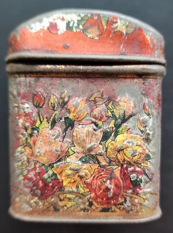 Antique russian early 1900 candy/tea tin box embossed… - Gem