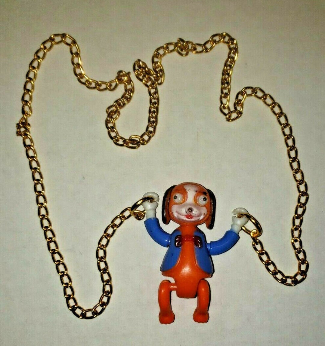 Vintage Dog Somersault Prize Jewelry-googly Eyes Necklace Dime Store ...