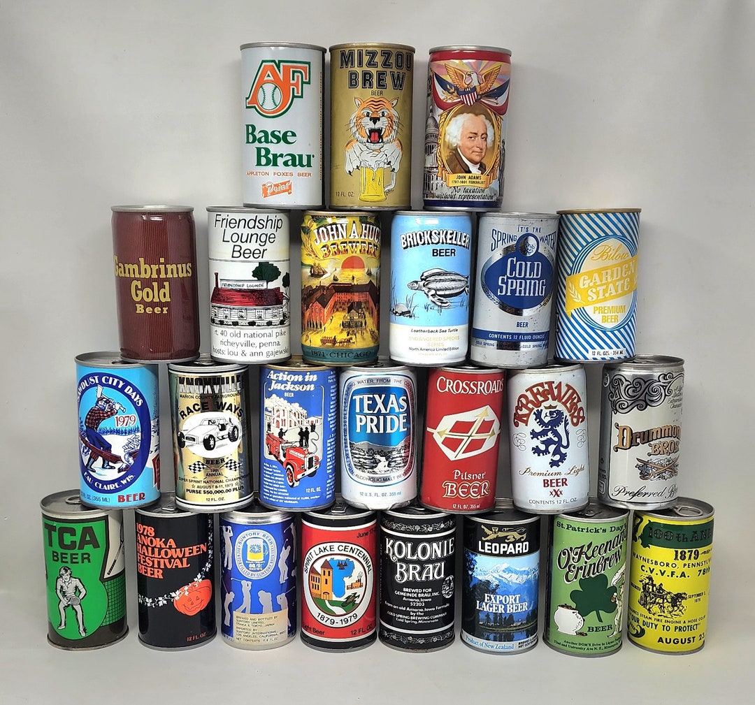 Vintage 70-80's Mixed Collectible Empty Beer Cans Lot of 24 Cans BCL-3 ...