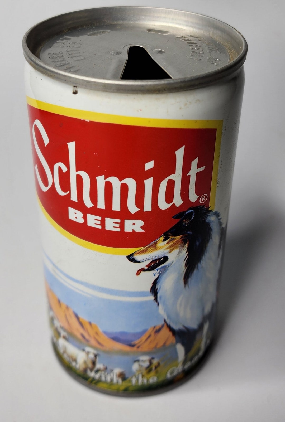 1970's Schmidt Beer 12oz collie Dog G. Heileman Breweries Empty Beer ...