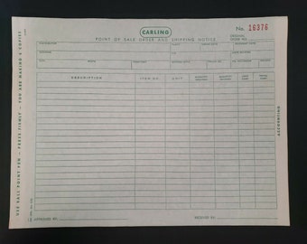 Carbon Copy Order Form - Etsy