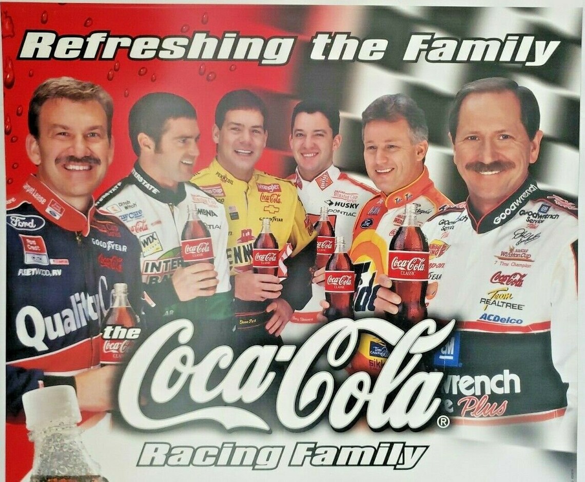 1999 Coca-cola Racing Family Store Cardboard Display Sign Rare - Etsy