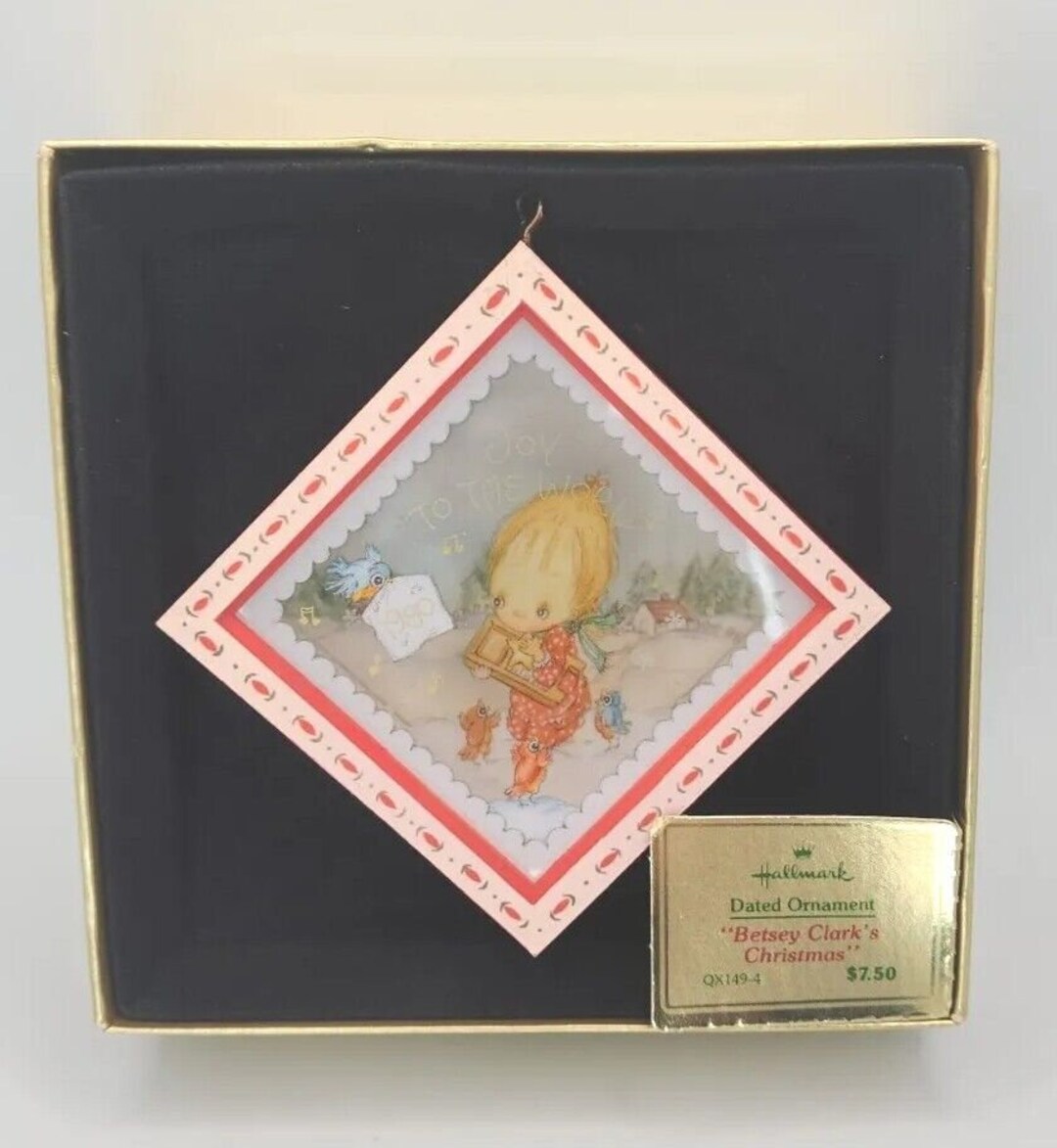 Hallmark 1980 Betsey Betsy Clark Joy to the World Tree Ornament Vintage ...