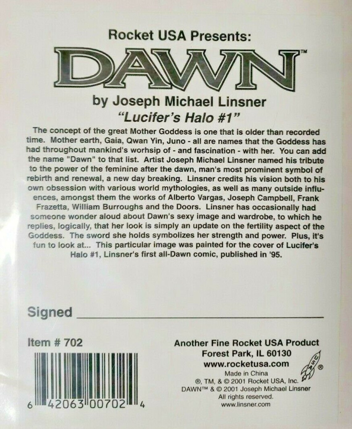 Joseph michael linsner's dawn lucifer's halo 1 metal | Etsy