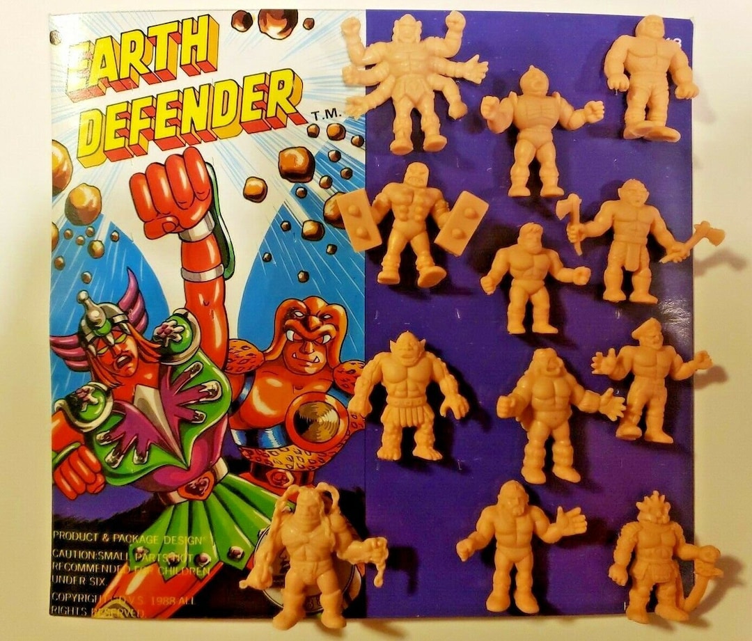 Vintage Muscles Men Earth Defenders Vending Gum Machine Charms Lot 12 ...