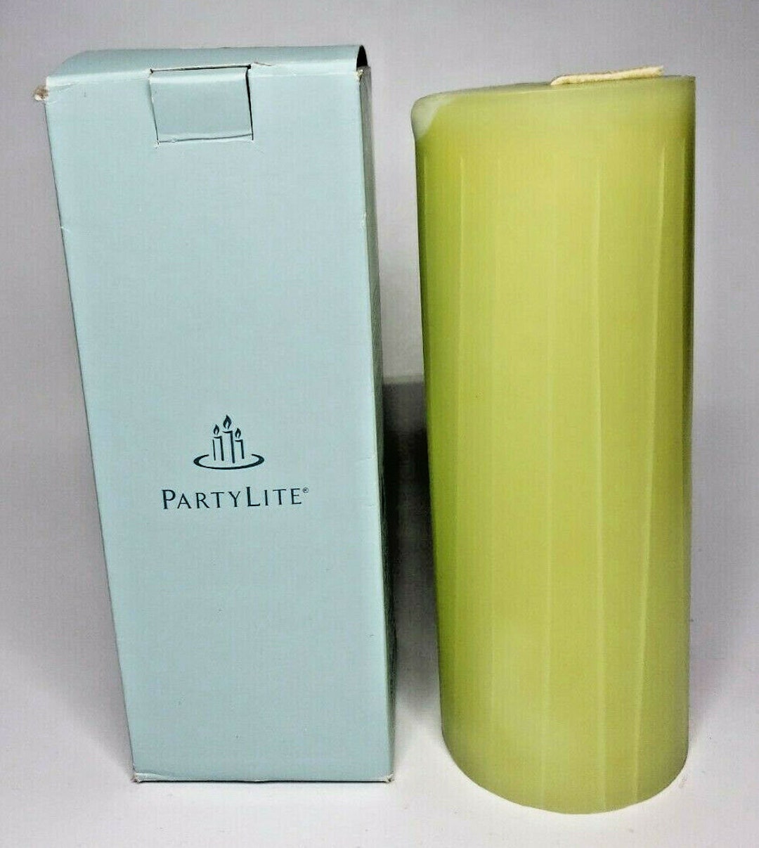 Vintage Retired Partylite 3"x8" Pillar Candle New in Box Linden & Fig ...