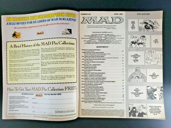 1992 mad magazine april no. 310 " love connection" m … - Gem