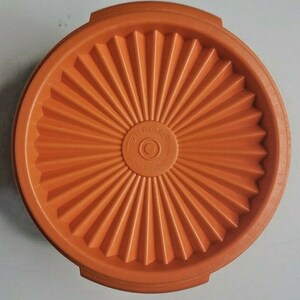 Vintage Tupperware 886-31 Orange 4.5" Round Harvest Orange W/ Lid U143 ...