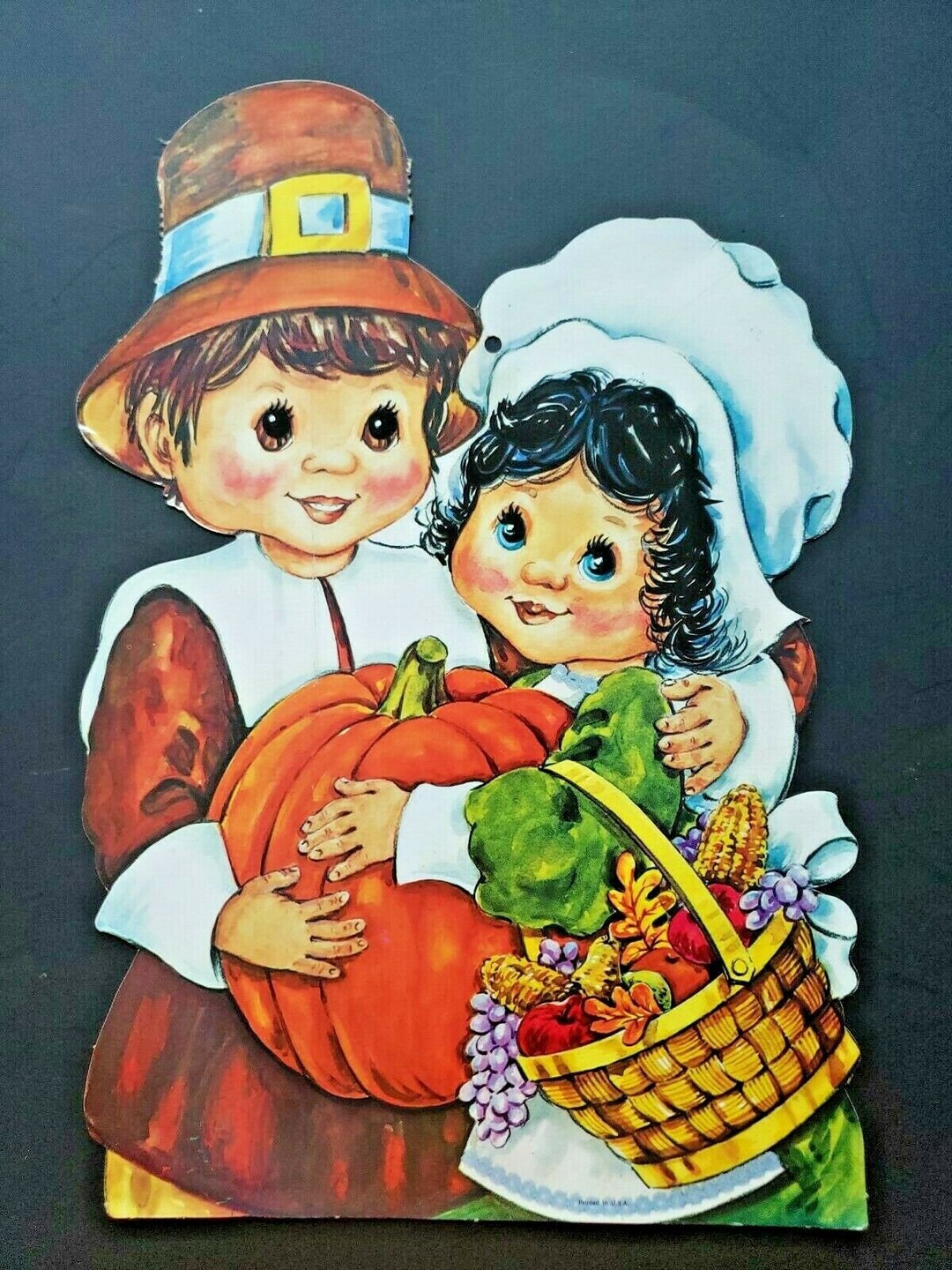 Vintage Thanksgiving Mr. & Mrs. Pilgrim Pumpkin Die Cut Wall - Etsy