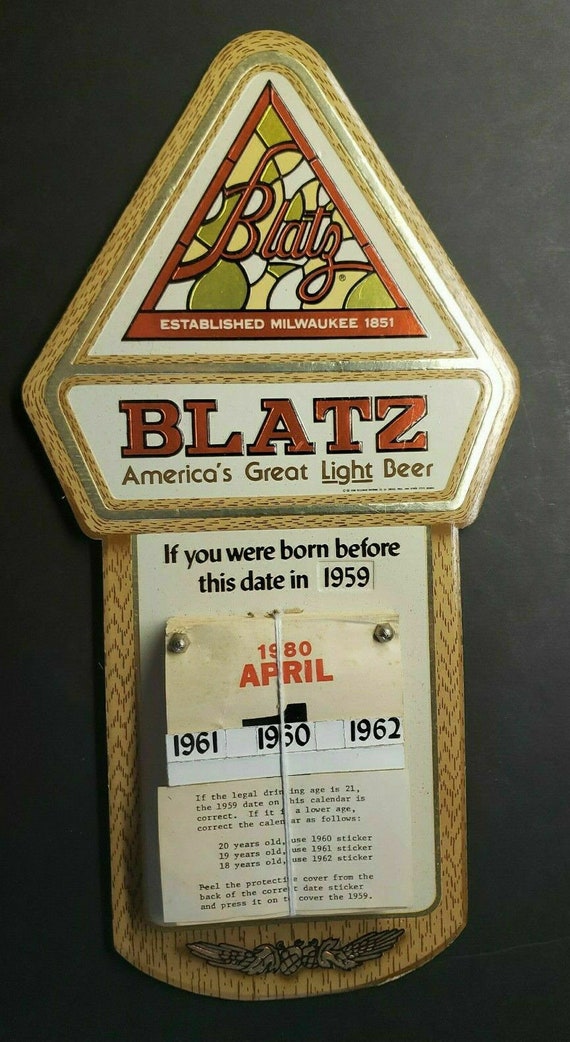 Wall Décor 1970s Blatz Beer Vintage Look Metal Sign Home & Living etna ...