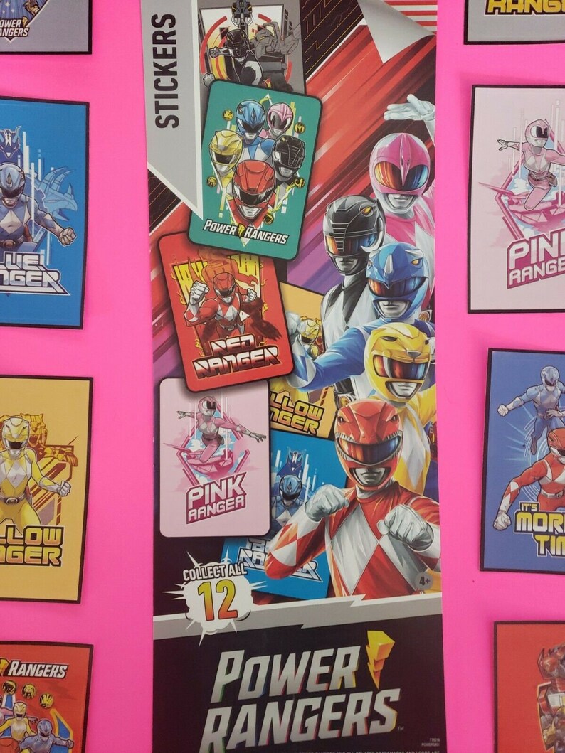 Retro Power Ranger 12 Stickers With Vending Display Sign New | Etsy