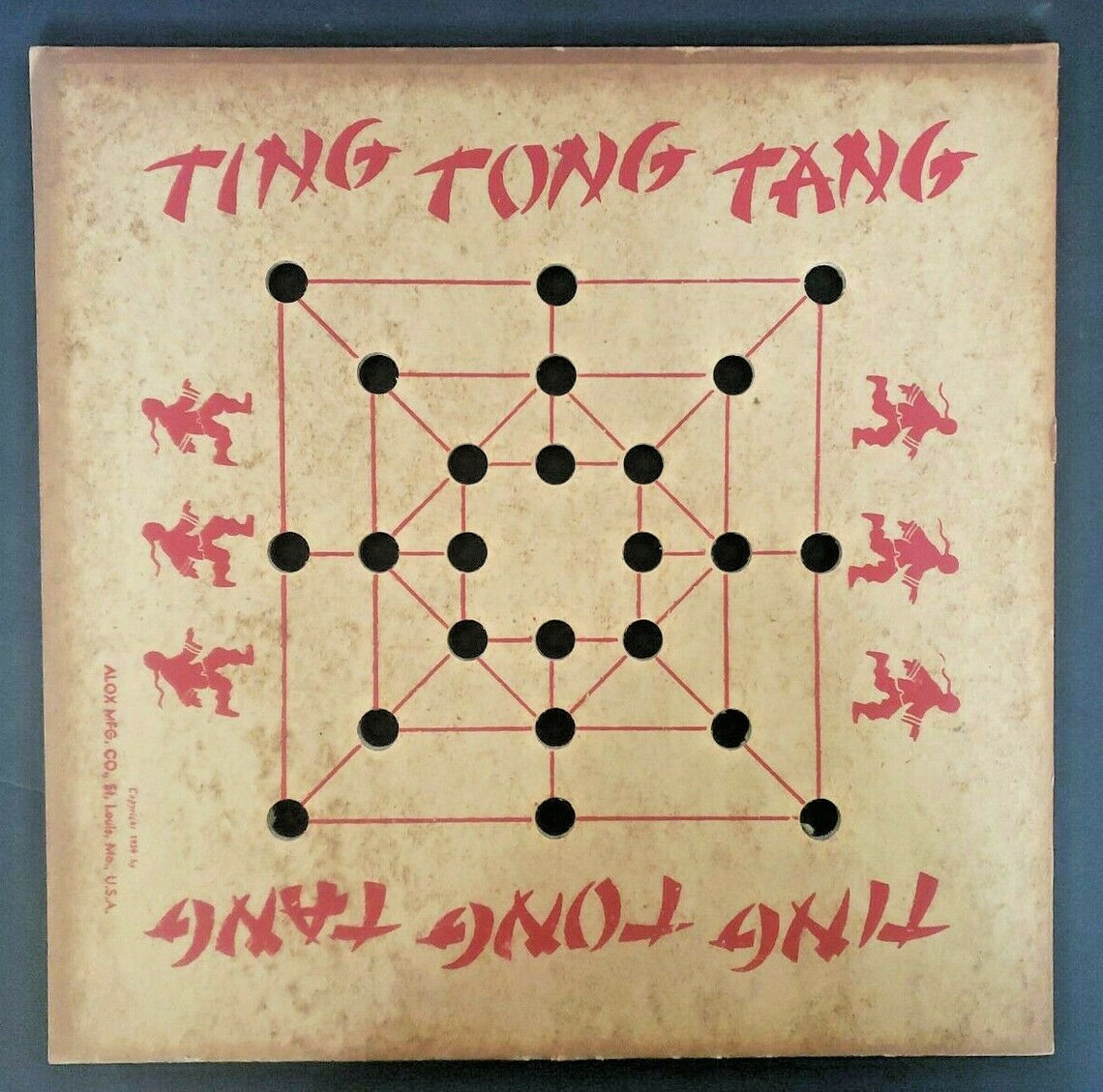 Vintage ting tong tang pressed board 1939 by alox mfg. company | Etsy