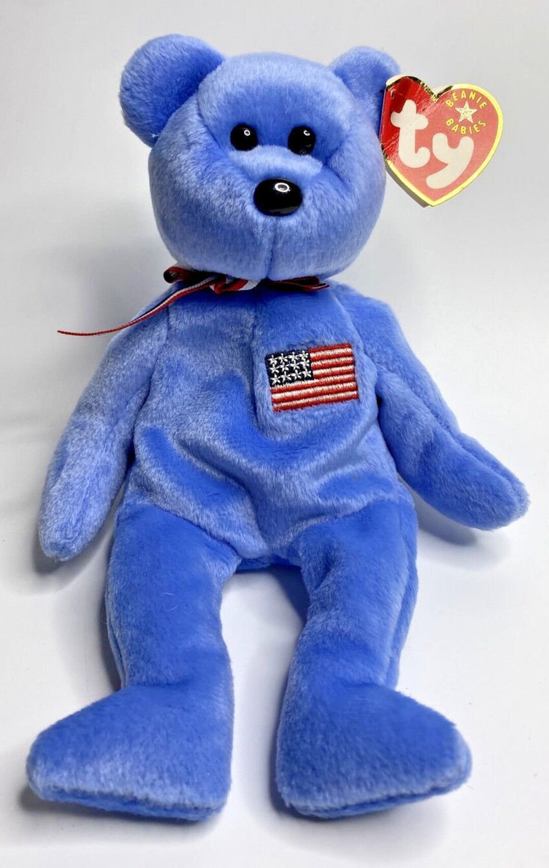 2001 Ty Beanie Baby "america" Retired Patriotic Bear BB16 E1 - Etsy