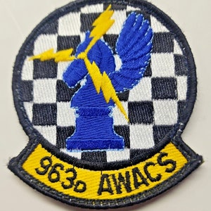 Vintage Usaf Military 963 D Awacs Patch 3.5x 3 Pb192 - Etsy