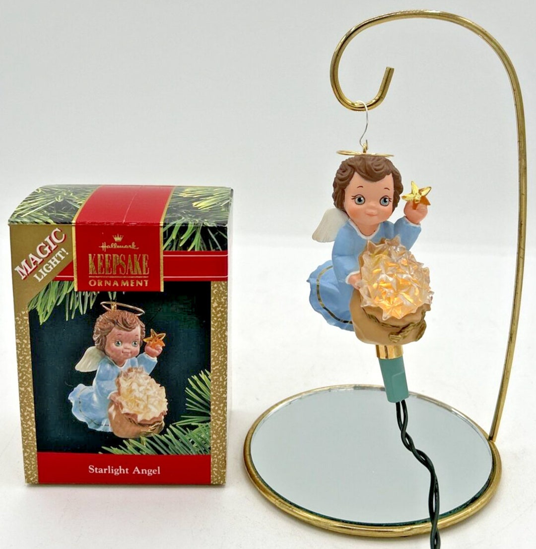 1990 Hallmark Starlight Angel Magic Light Keepsake Ornament SKU U232 - Etsy