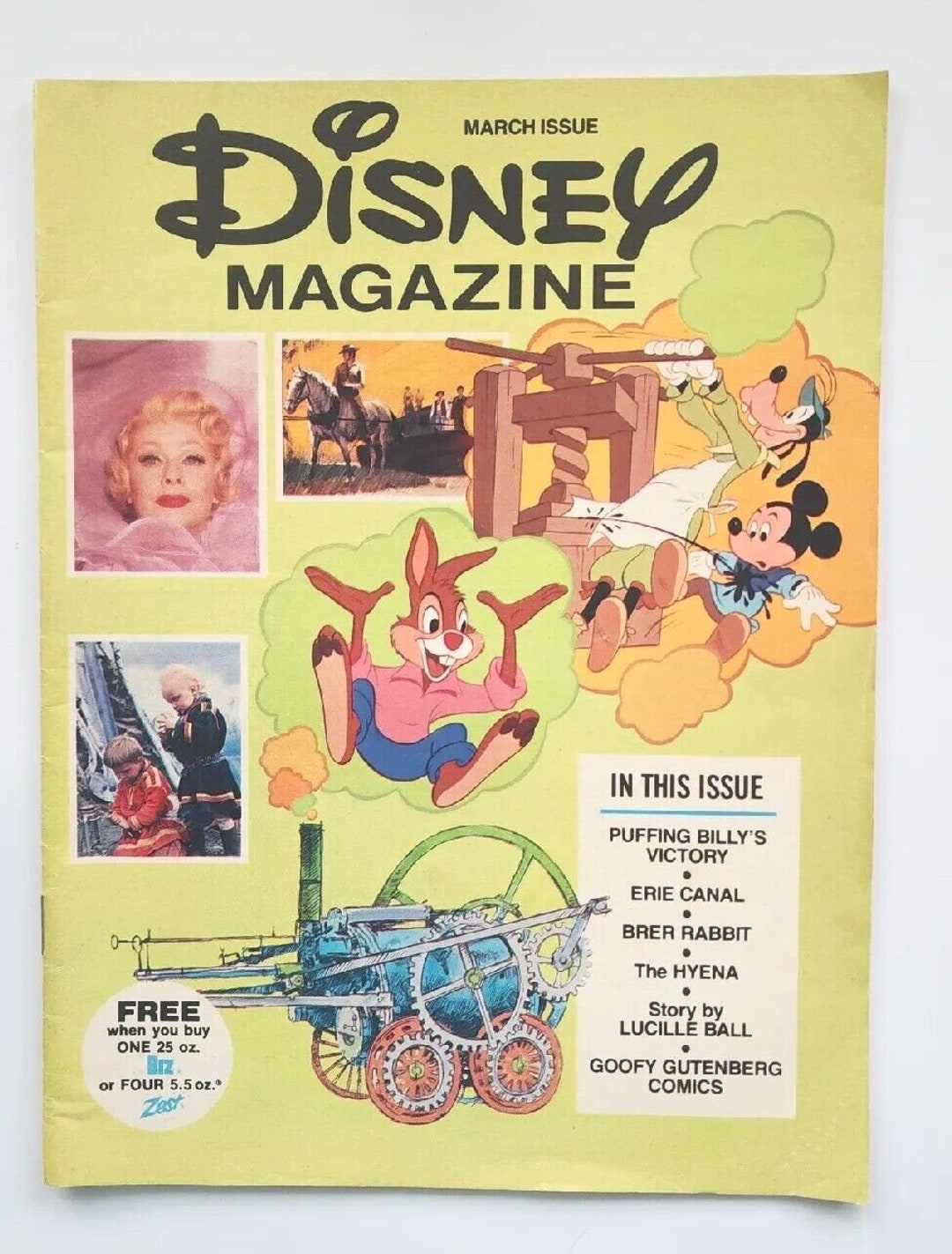 Vintage 1976 March Disney Magazine Story by Lucille Ball Brer Rabbit ...