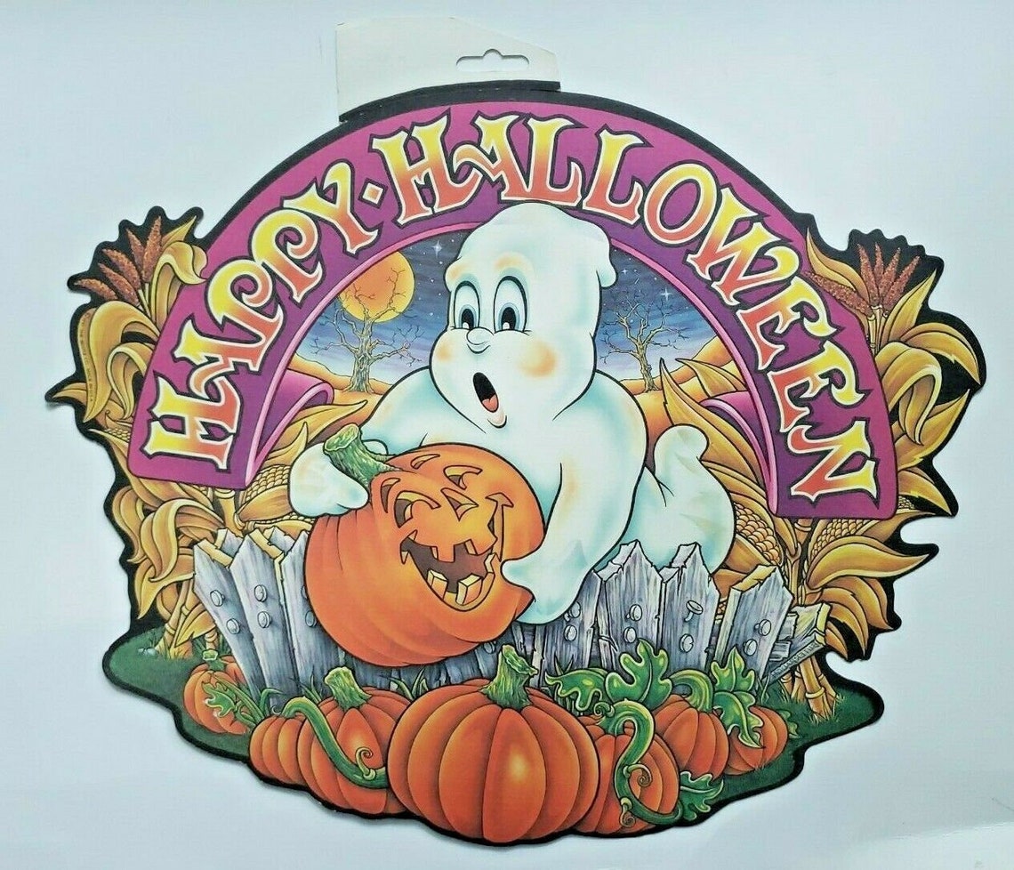 1997 Beistle Halloween Ghost Scene Die Cut Wall Hanging 16in New - Etsy