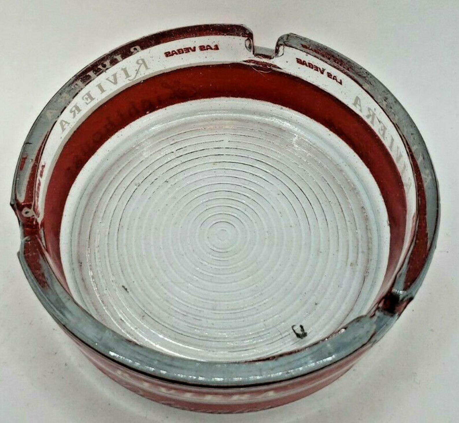 Vintage riviera lighthouse delmonico glass red ashtray las | Etsy