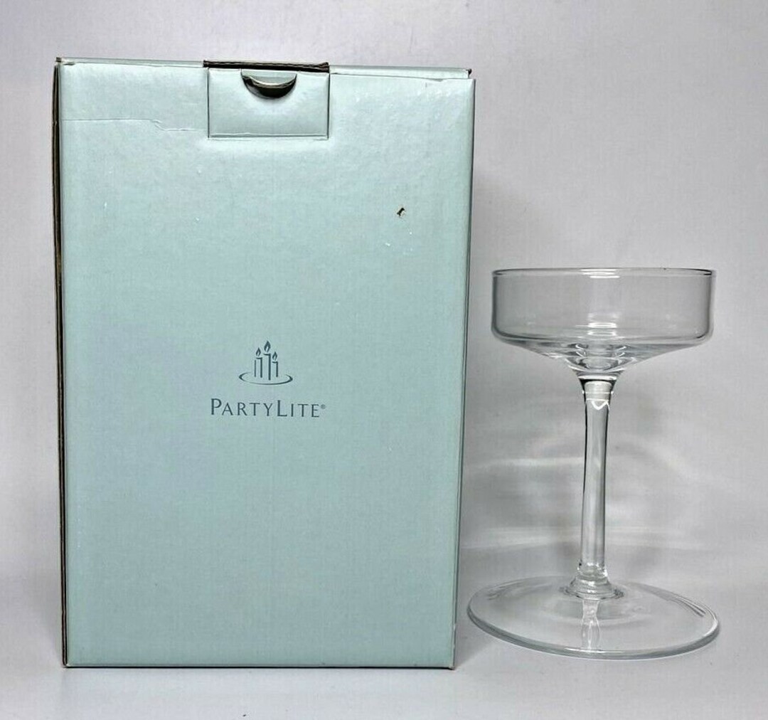 Vintage Retired Partylite Elegance Stemmed Pillar Holder 6" Retired Nib ...