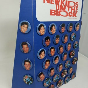 Vintage 1989 New Kids on the Block NKOTB 40 Pinback Button Display New ...