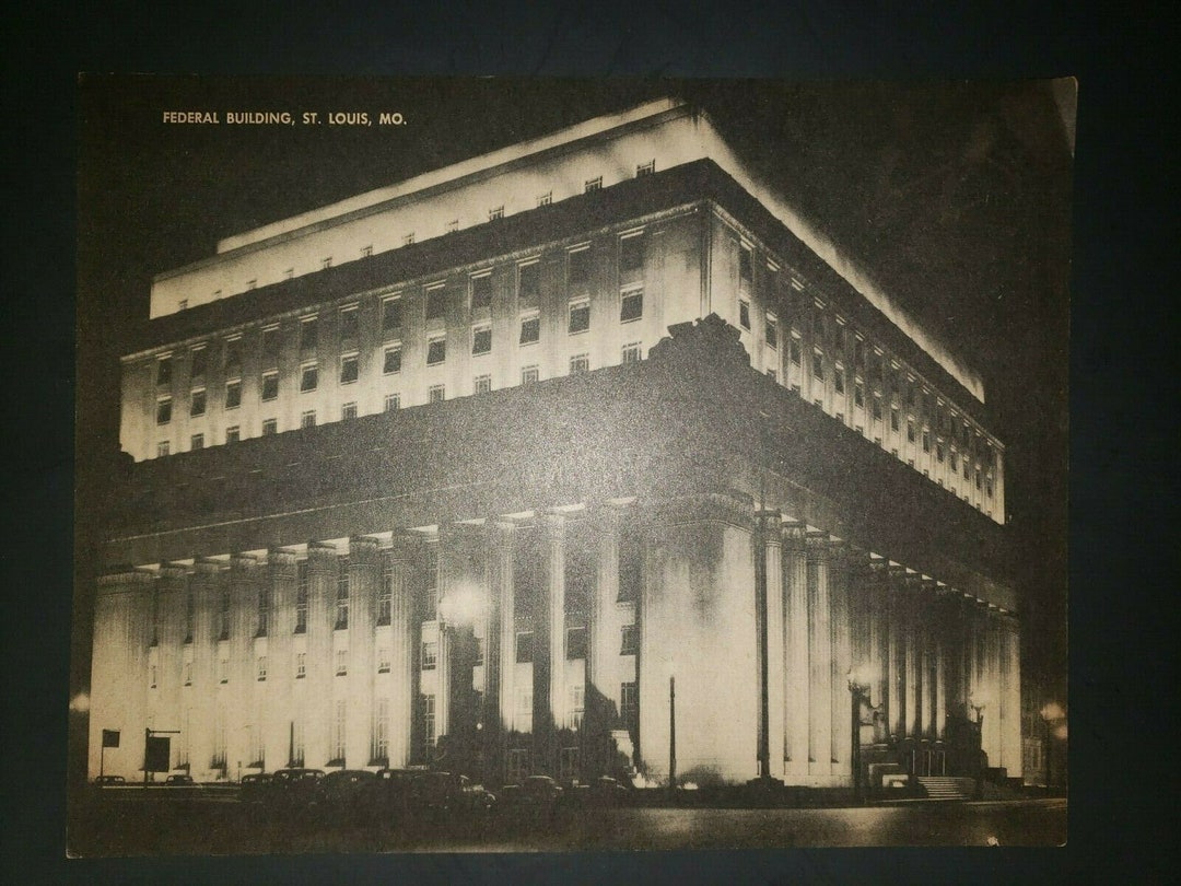 Vintage MO St Louis Federal Building Super Postcard Card 9 X7 B7 - Etsy