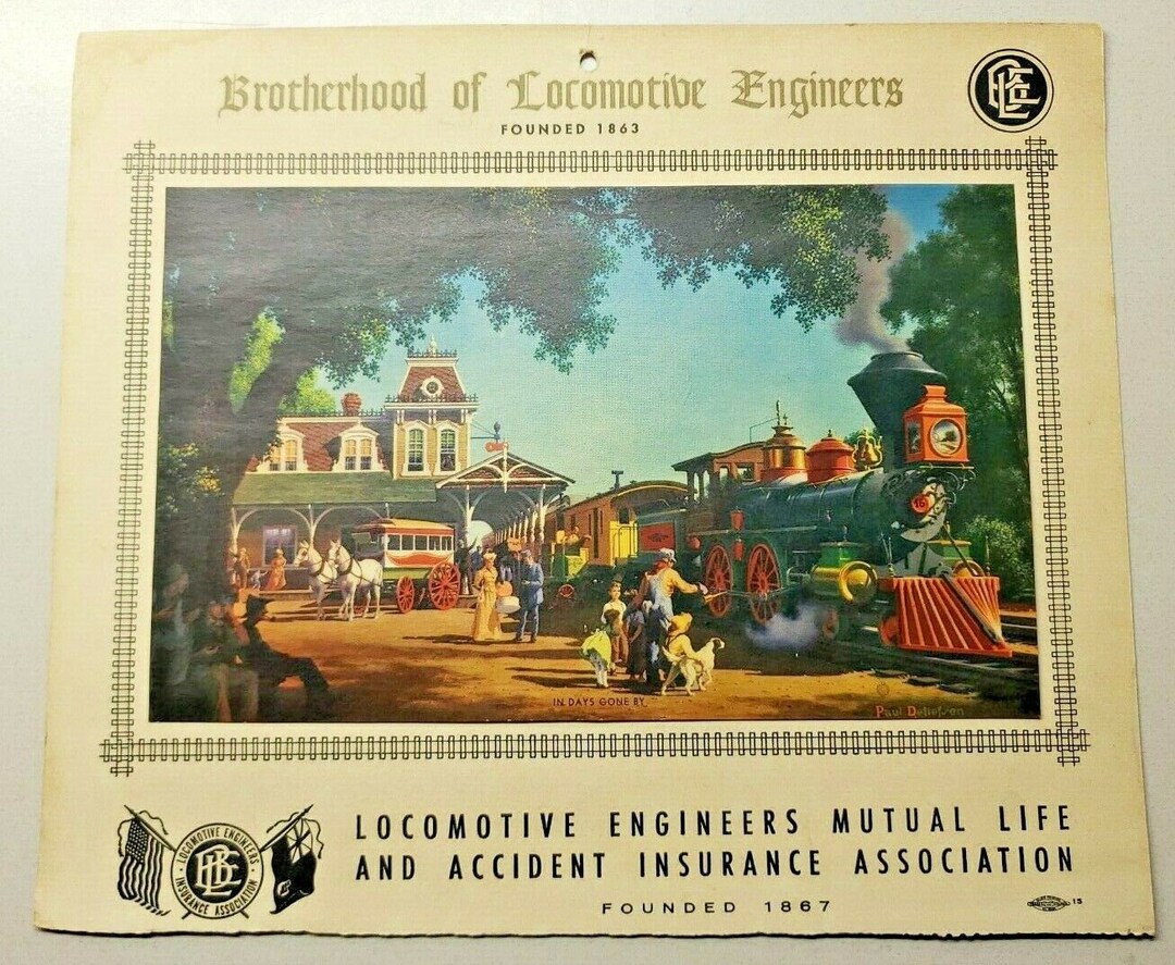 1960 Calendar Lithograph in Days Gone by Brotherhood of - Etsy