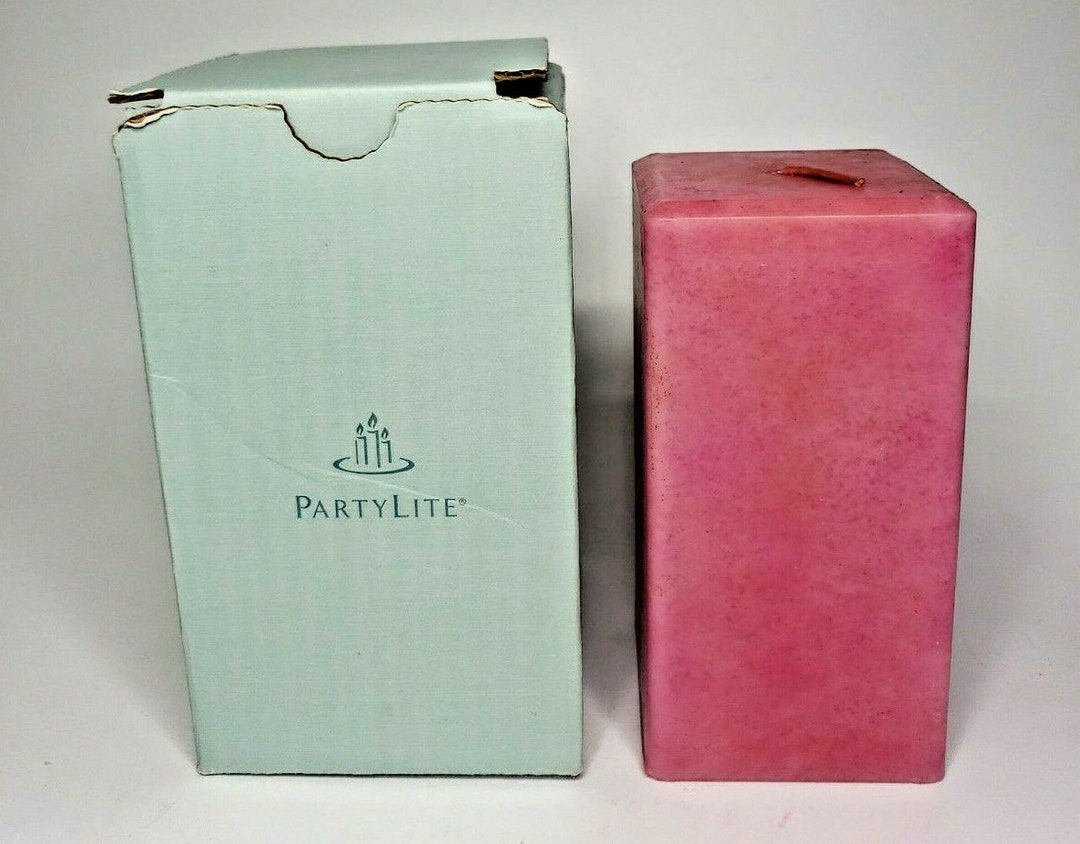 Vintage Retired Partylite Sunset Fiesta 3” X 6” Scented Square Pillar ...
