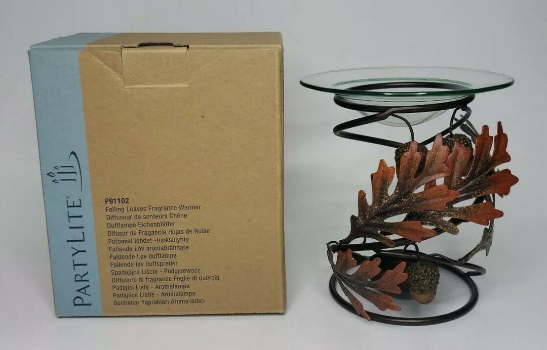 Vintage Retired Partylite Fragrance Warmer Falling Leaves New in Box ...