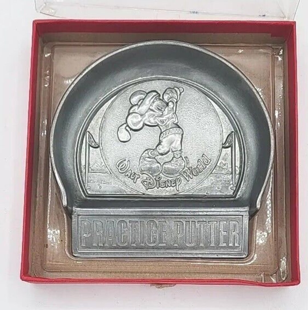 Walt Disney World Mickey Mouse Pewter Practice Putter Gold in - Etsy