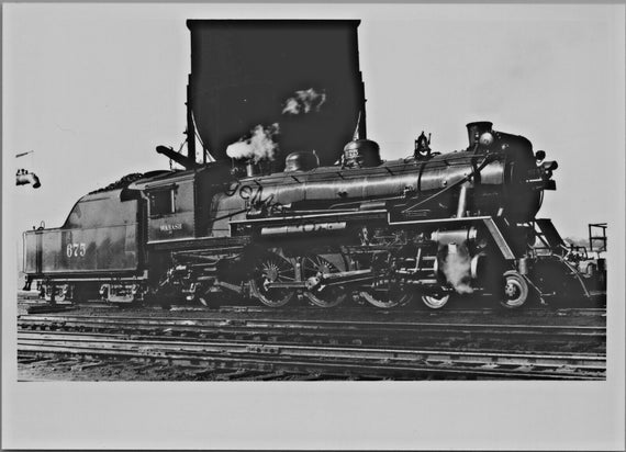 Vintage wabash 675 steam locomotive 5"x7" real photo … - Gem