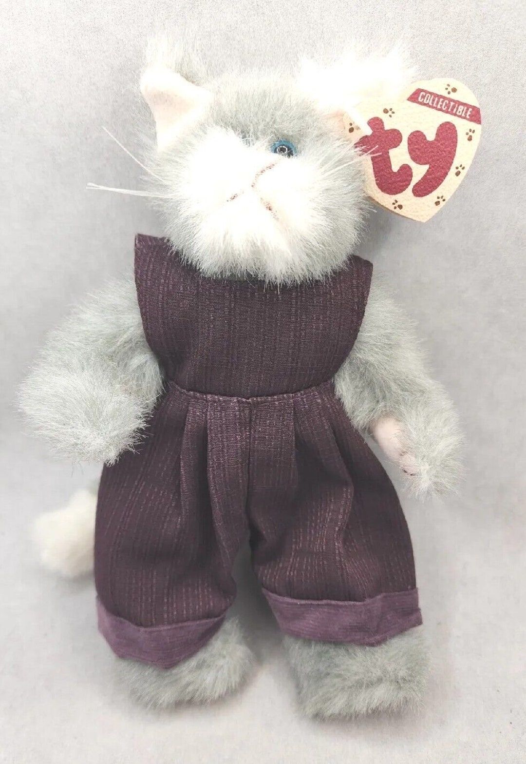 1993 Ty Beanie Baby TY Collectibles "whiskers" Retired Gray Cat BB22 - Etsy