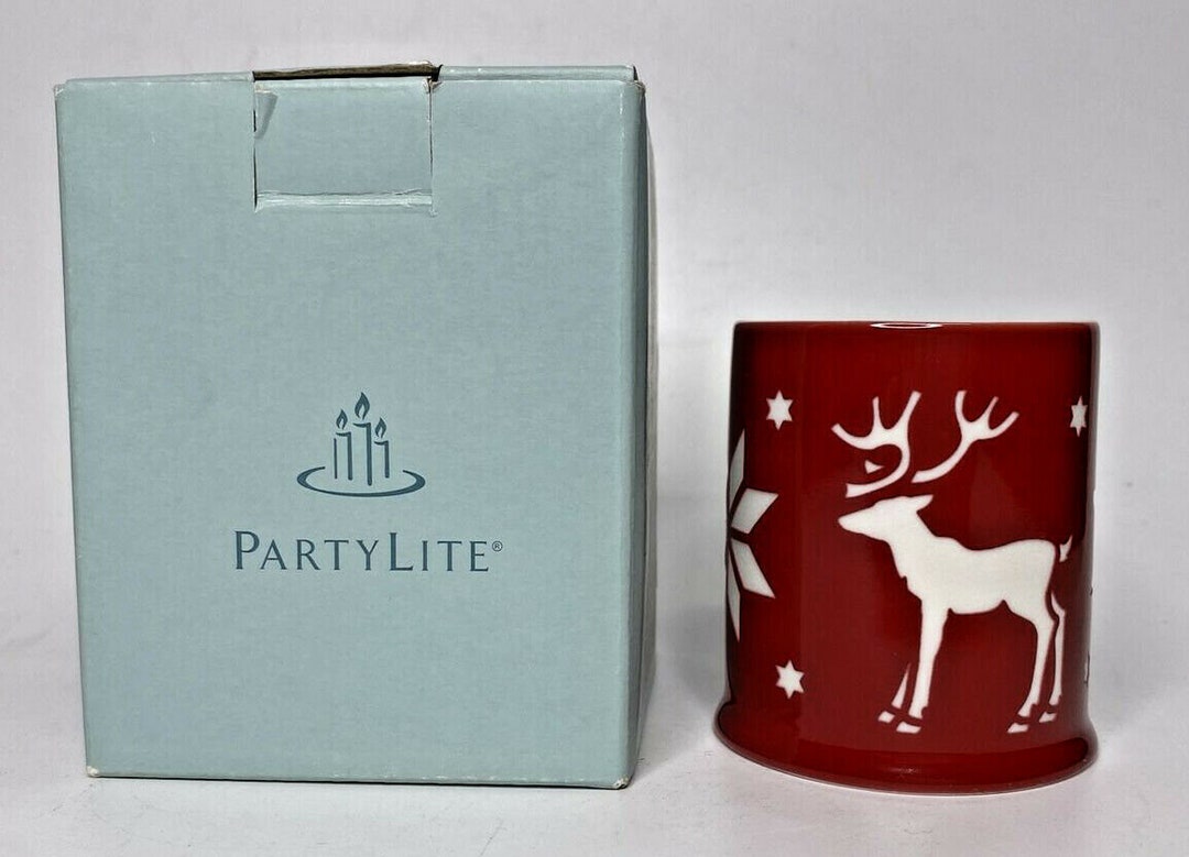 Vintage Retired Partylite Alpine Chalet Reindeer Votive Holder Retired ...
