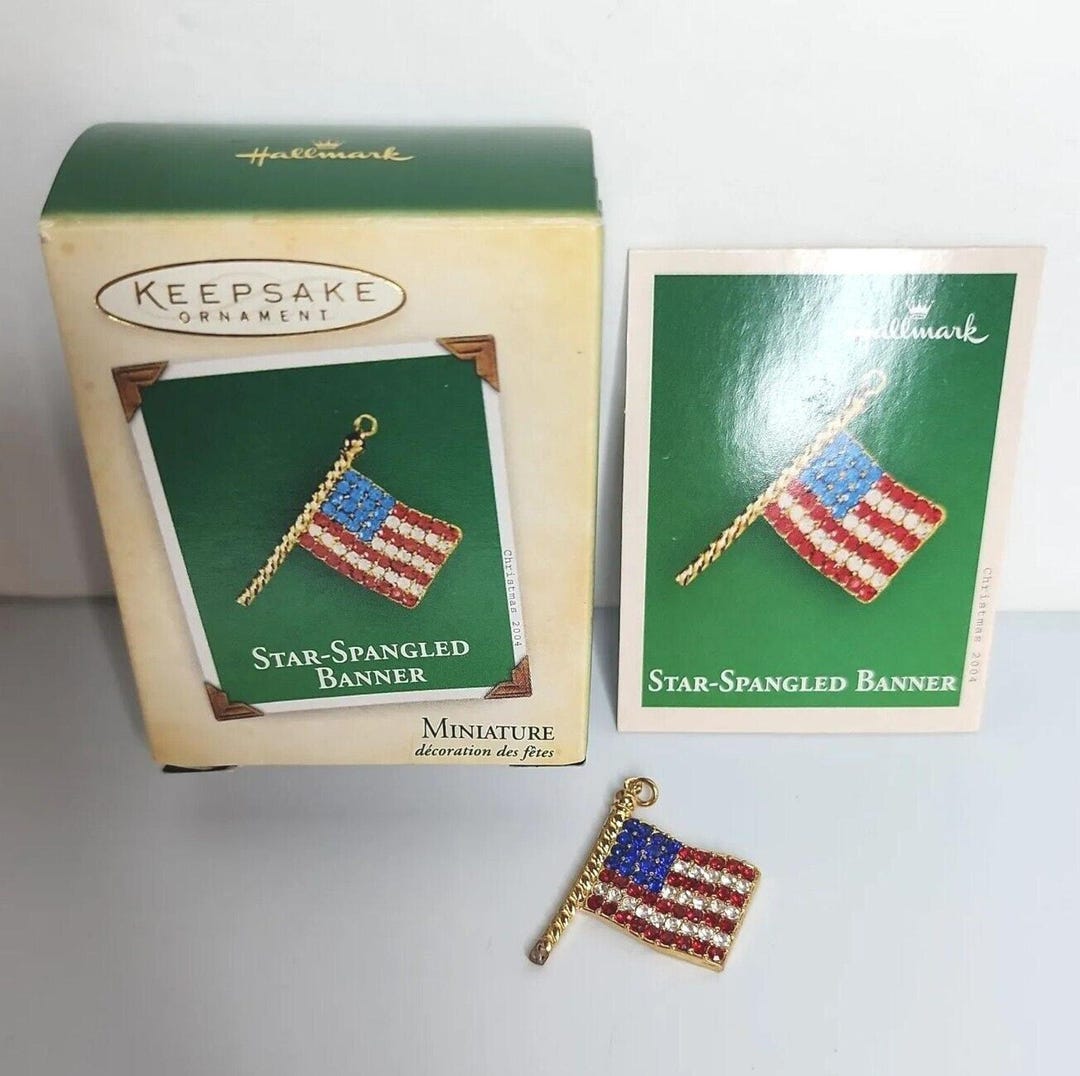 2004 Hallmark Star Spangled Banner Miniature Ornament in Box U16 - Etsy