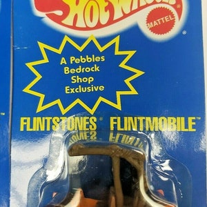 1994 Hot Wheels the Flintstones Flintmobile All Blue Card From Bedrock ...