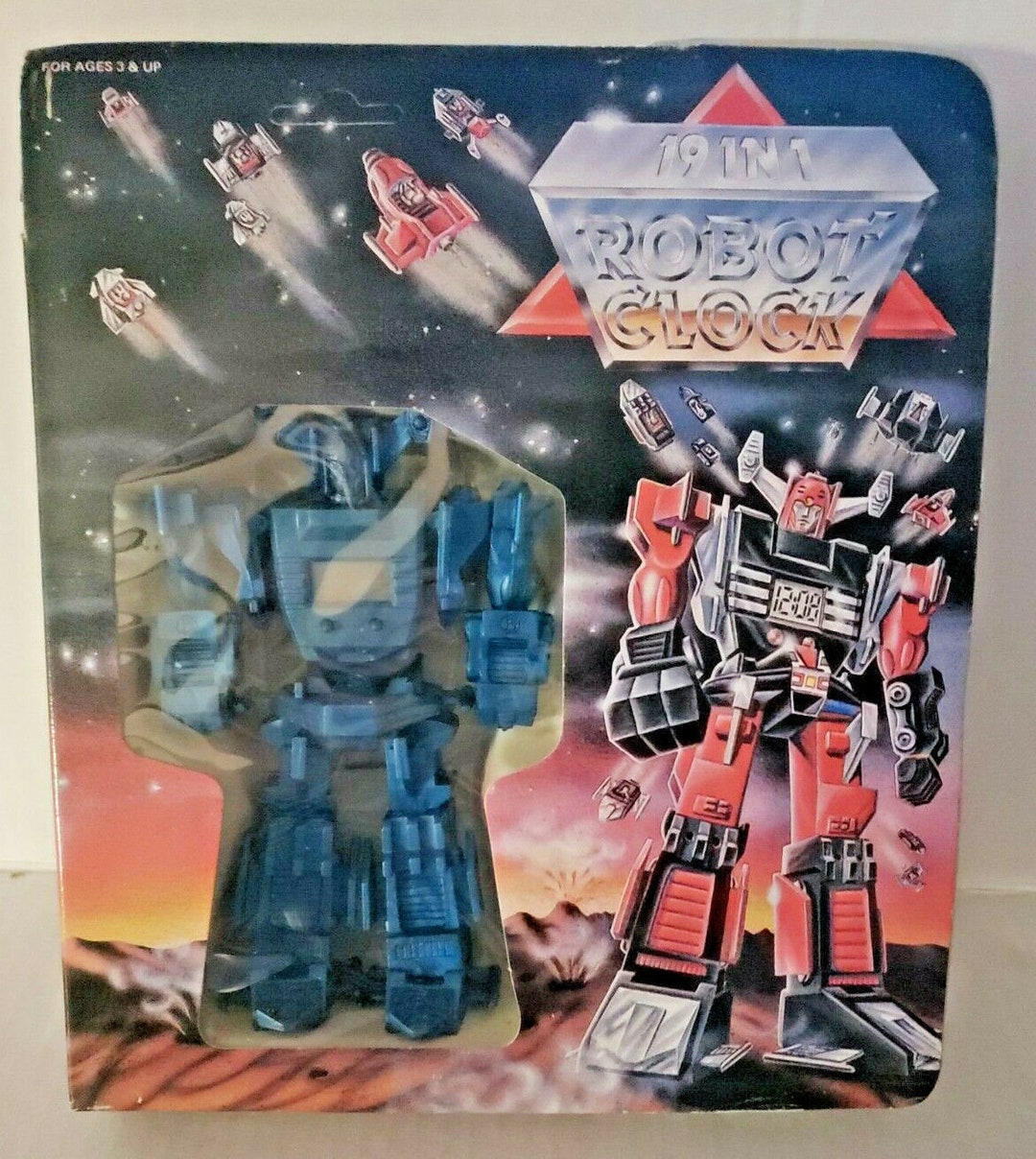 Vintage Blue Transformer Space Fighter Robot Clock Original - Etsy