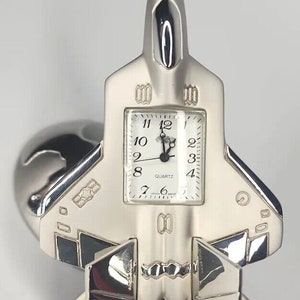 F-22 Raptor Fighter Jet Lockheed Martin Office Paperweight Clock Sanis ...