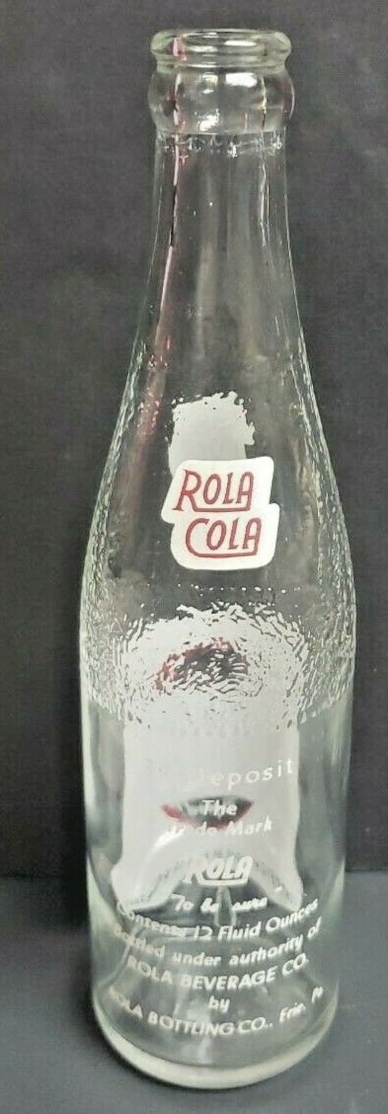 Vintage 1953 Rola Cola Soda Pop Bottle 12oz Erie Pa Very - Etsy