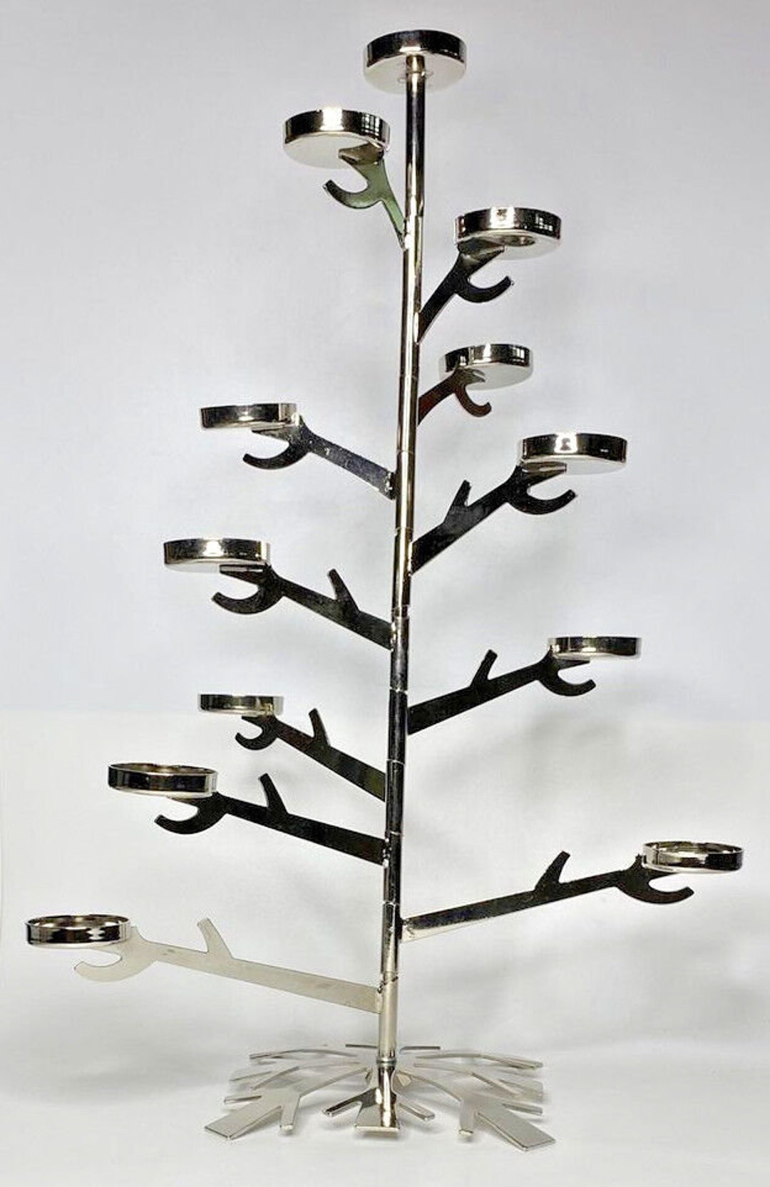 Partylite Silver Snowflake Tealight Tree Centerpiece Rare - Etsy