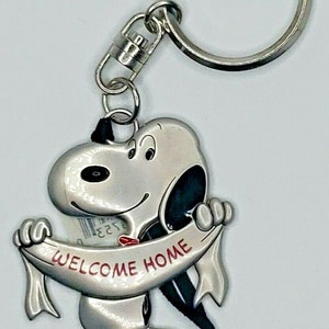 Hallmark's Peanuts Snoopy Pewter Key Chain / Ornament - Etsy