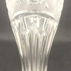 Vintage Oneida Crystal Southern Garden 7" Flower Bud Vase 1992 Frosted ...