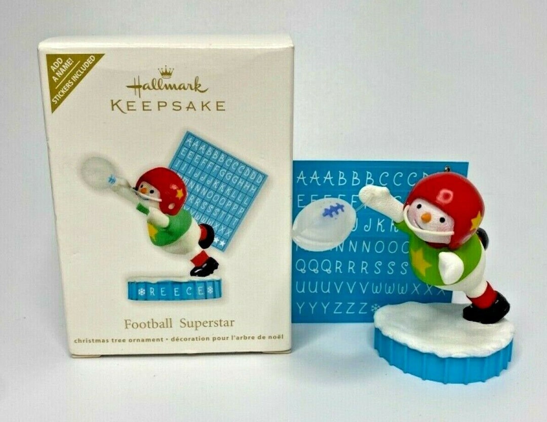 Vtg Hallmark Football Superstar Ornament U31 - Etsy