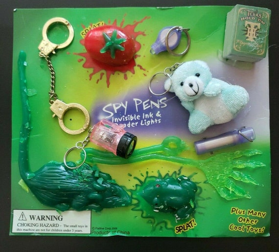 Vintage spy pens gumball vending machine charms header display | Etsy