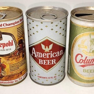 Vintage 70-80's Mixed Collectible Empty Beer Steel Cans Lot of 25 Cans ...