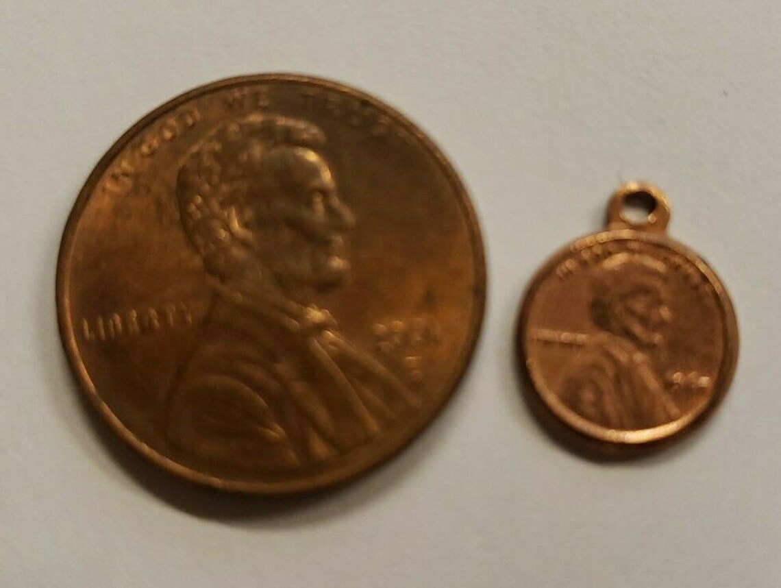 Miniature Us Lincoln Penny 1964 Mini Token Charm Pendant - Etsy