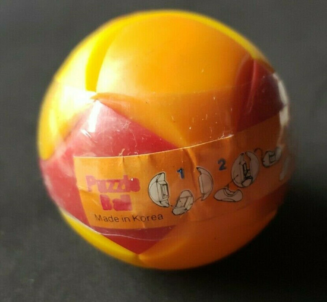 Vintage Puzzle Ball Colorful 6 Pc Brain Teaser Unused New Old Stock ...